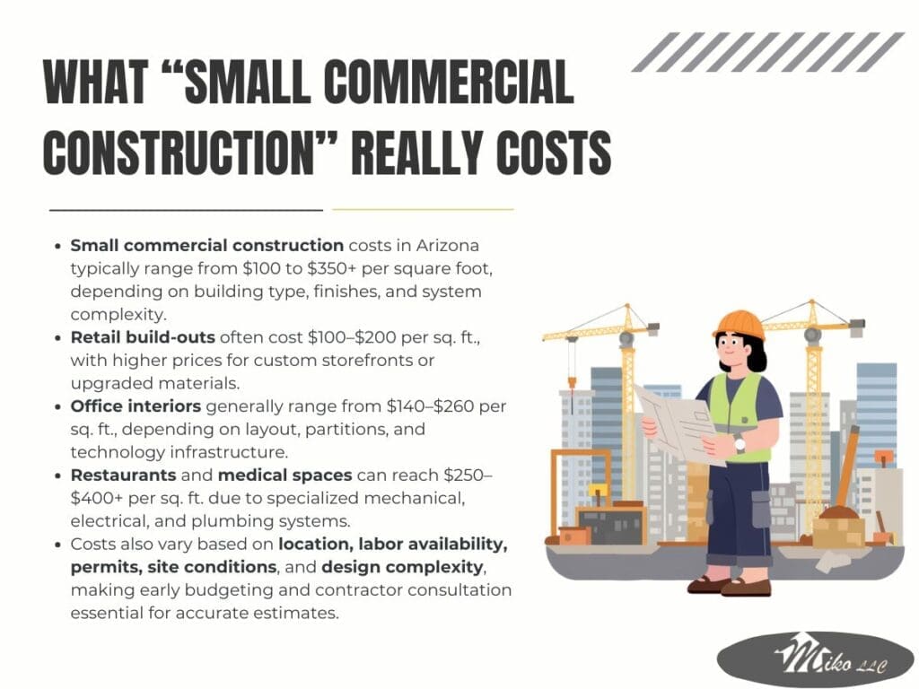 Small Commercial Construction Costs in Arizona - Miko LLC